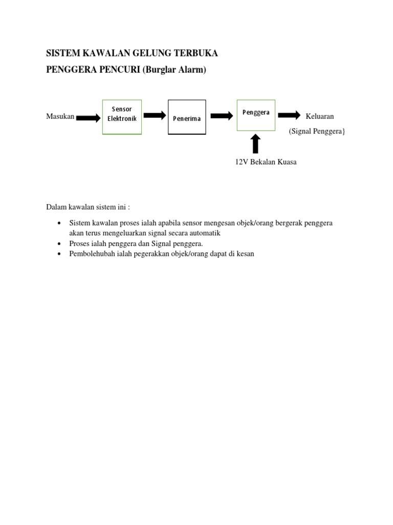 Sistem Kawalan Gelung Terbuka | PDF
