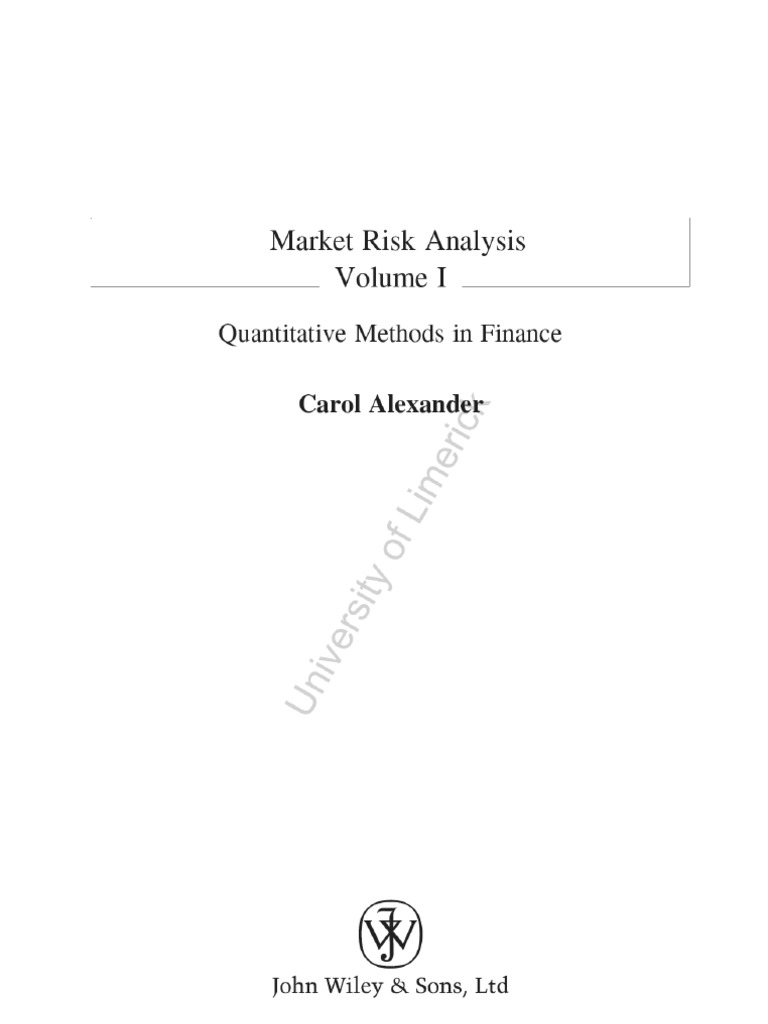 Market Risk Analysis Vol 1 | PDF