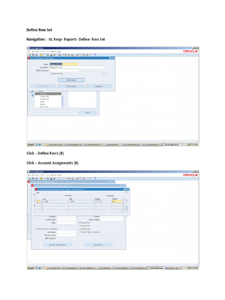 Oracle Apps FSG Reports | PDF