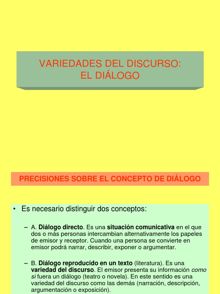 Variedades del discurso: Explorando los conceptos y elementos del ...