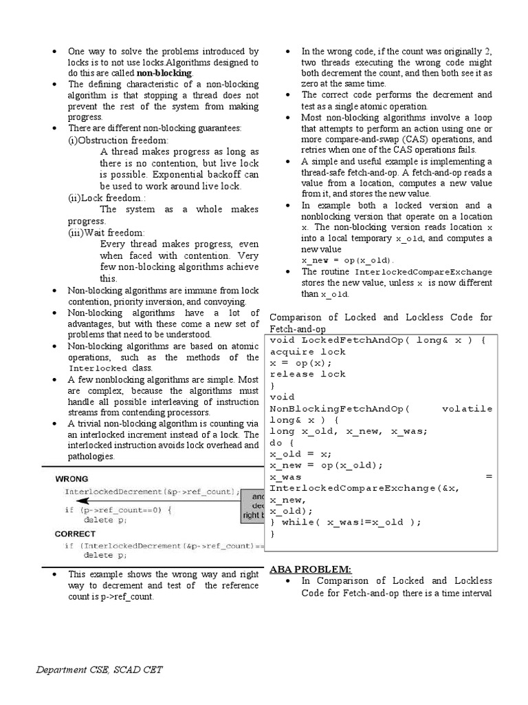 X X X - Old X - New Op (X - Old) Interlockedcompareexchange X X - Old | PDF | Concurrent ...