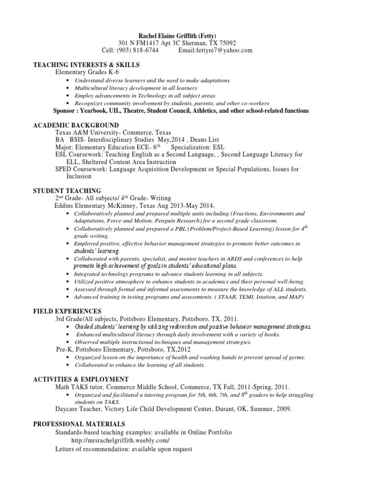 Rachel Elaine Griffith (Fetty) : Pre-K, Pottsboro Elementary, Pottsboro ...