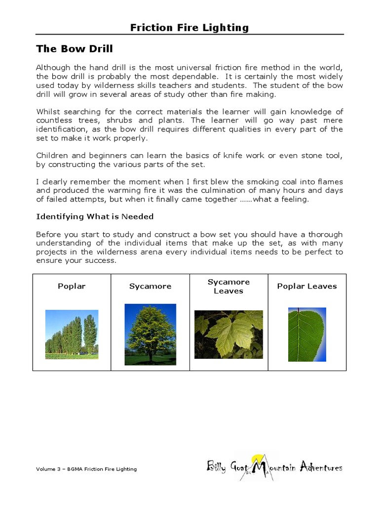 6a Friction Firelighting | PDF | Wood | Nature