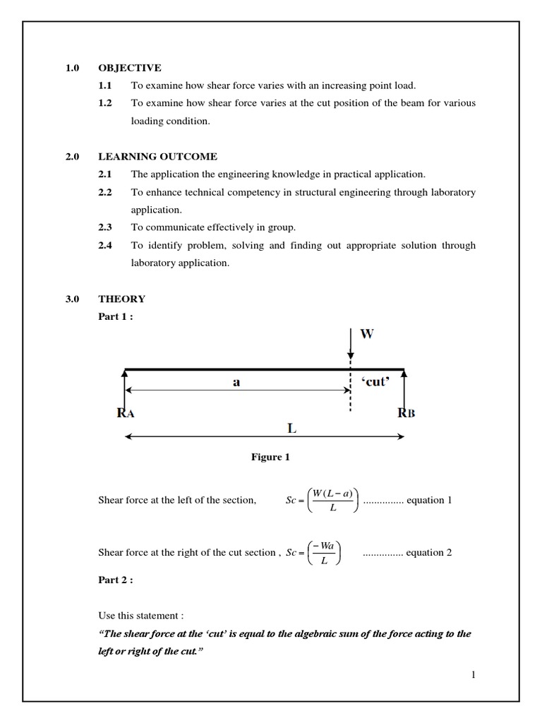 Shear Force | PDF | Beam (Structure) | Classical Mechanics