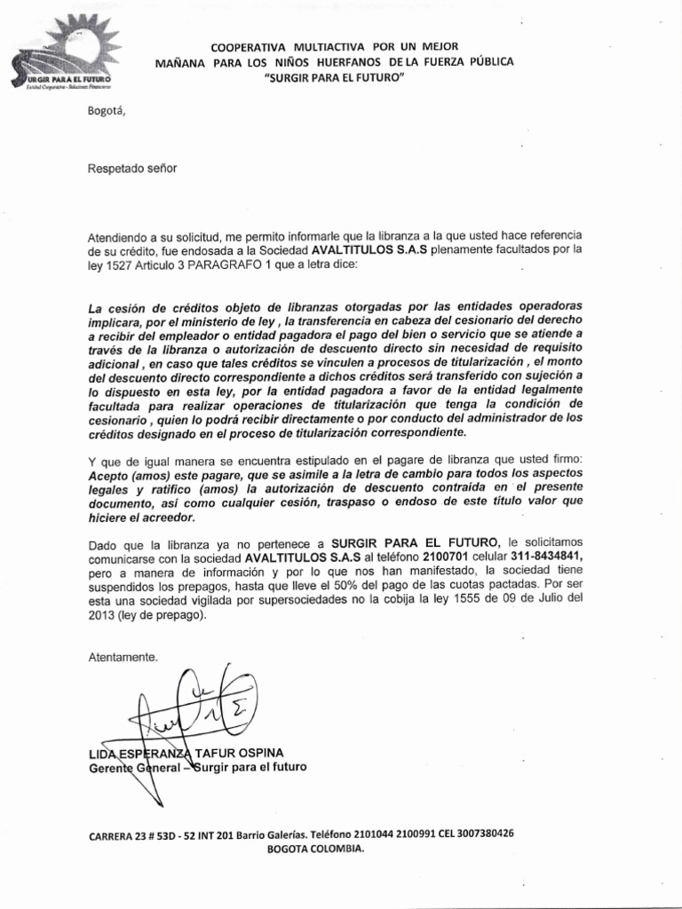 Carta Comunicado | PDF