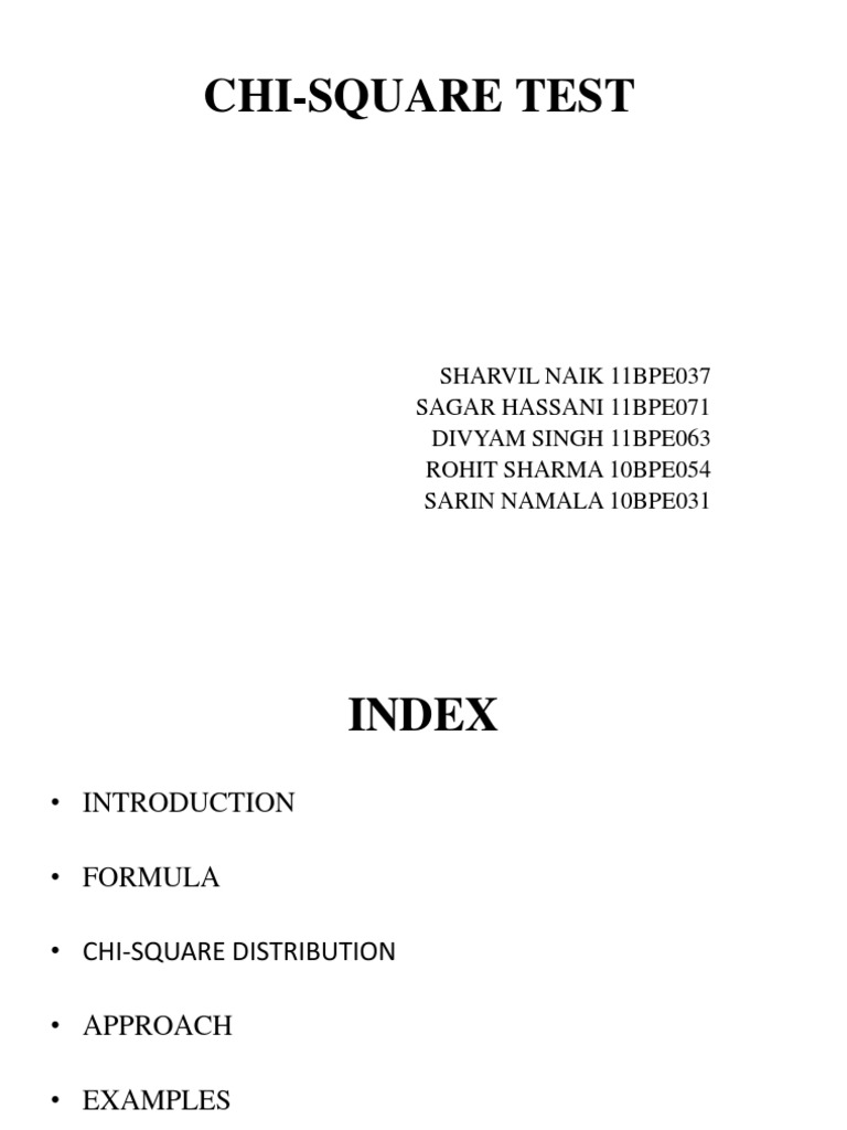 Chi-Square Test Presentation | PDF | Statistical Hypothesis Testing ...