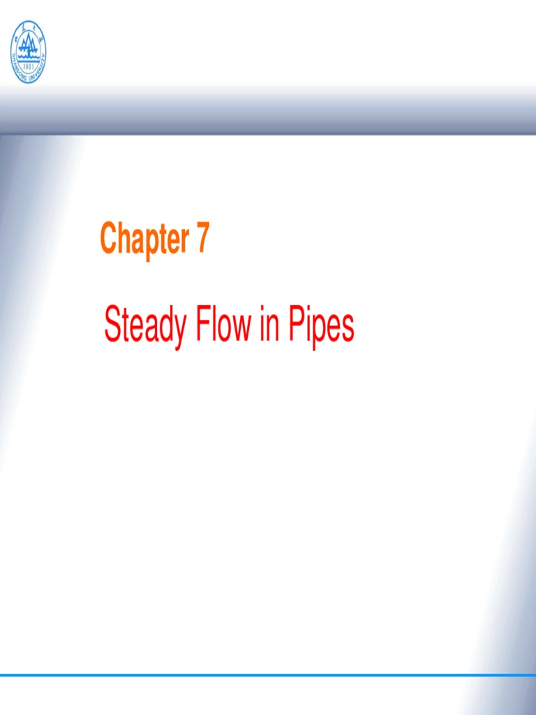 Ch7 Steady Flow in Pipe | PDF | Series And Parallel Circuits | Liquids