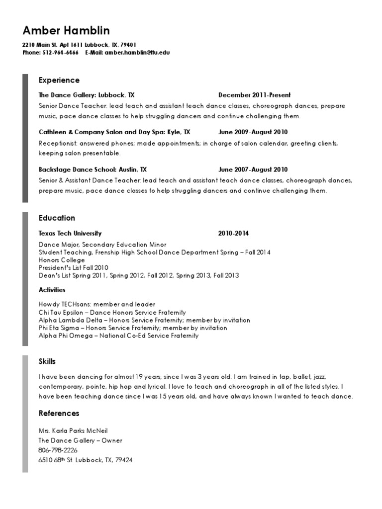 Hamblin Updated Resume 3 24 14 | PDF | Art