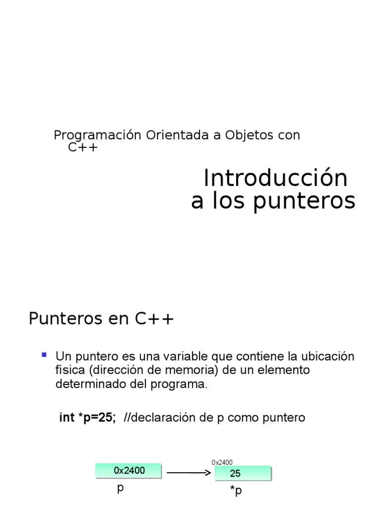 POO Punteros en C | PDF | Puntero (Programación de computadora) | C