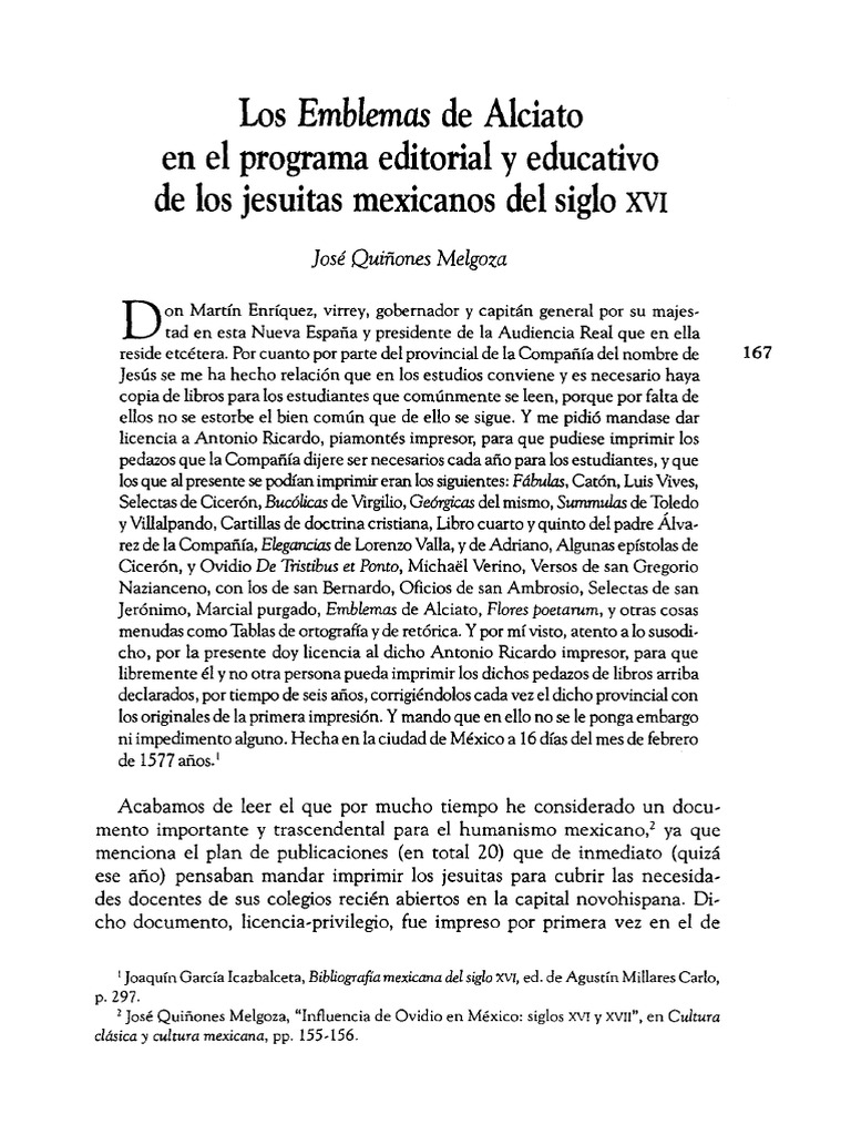 Emblemas de Alciato en Jesuitas del XVI | PDF | Nueva españa | Sociedad ...