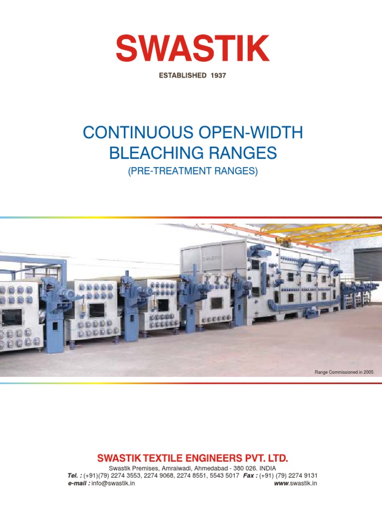 Continuous Bleaching Range | PDF | Automation | Textiles