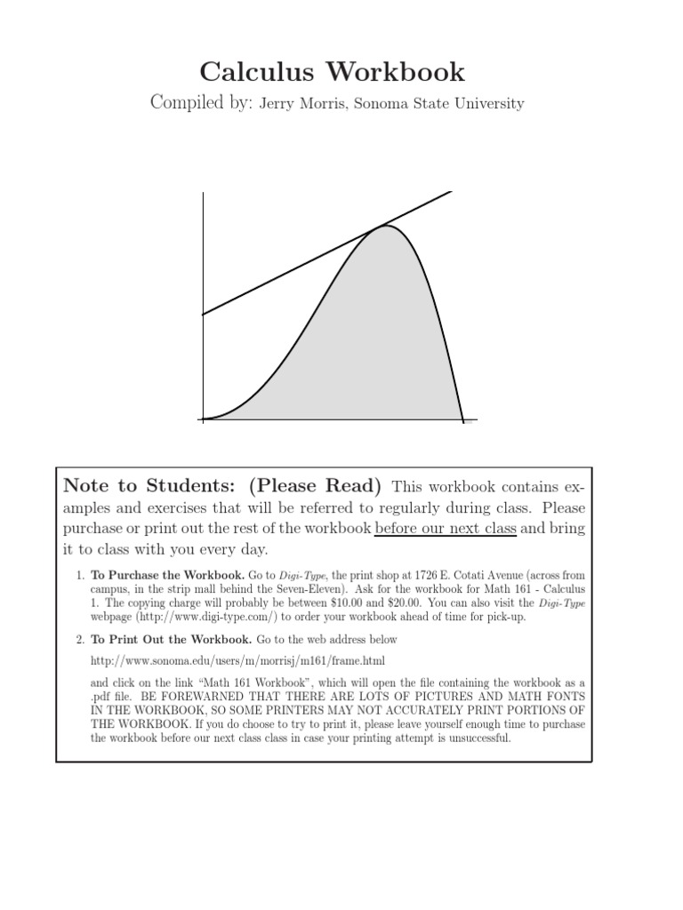 Calculus Workbook | PDF | Maxima And Minima | Derivative