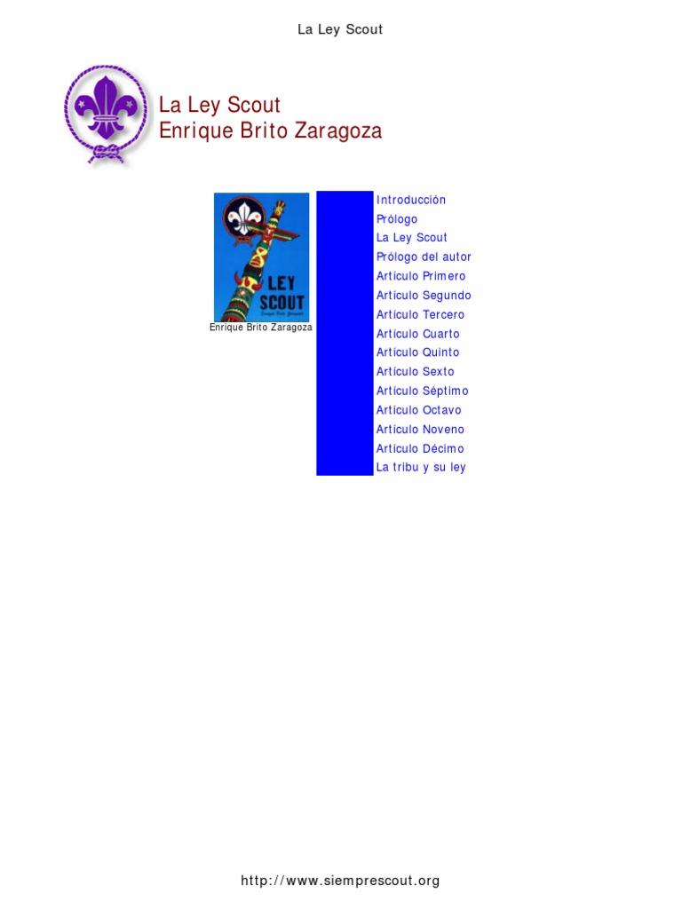 Scout - Ley Scout | PDF | Religión y espiritualidad | Libros para ...