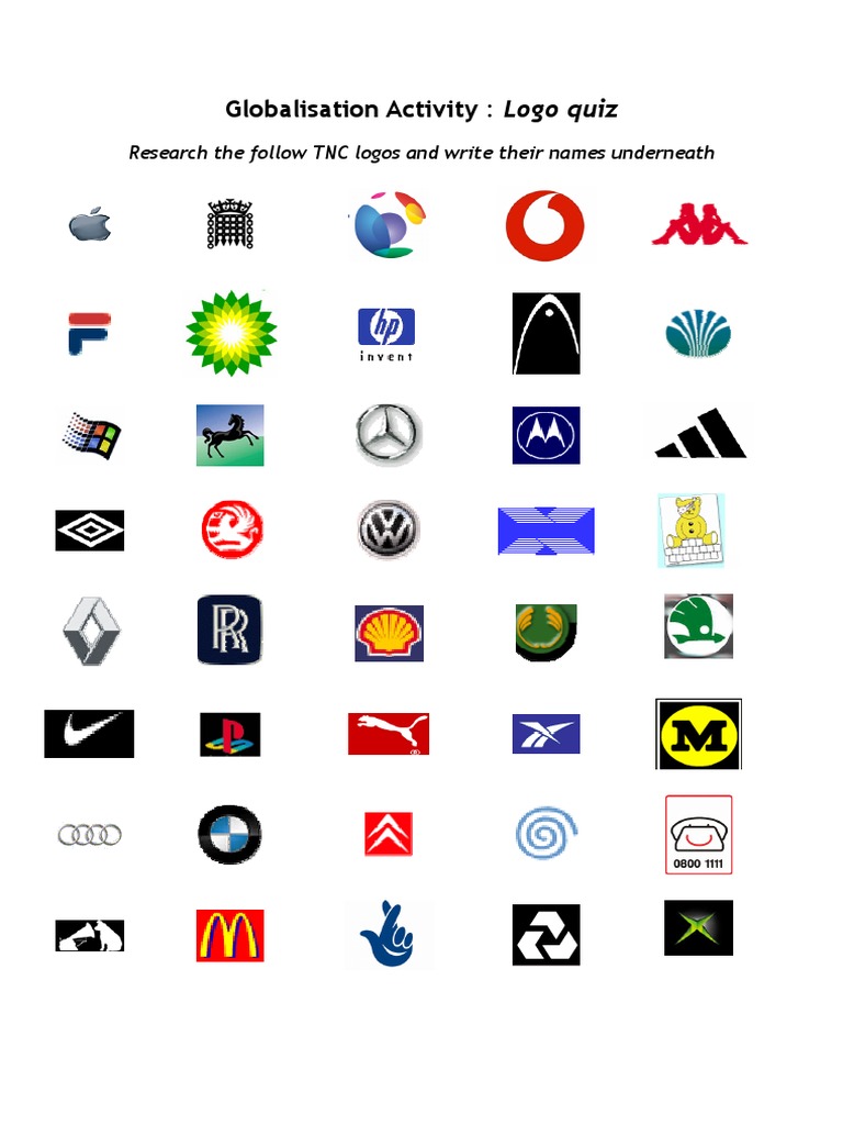 Globalisation Logo Quizhw | PDF