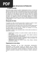 Mapa Conceptual de Las Etapas Del Proceso de Redacción | PDF | Planificación | Información