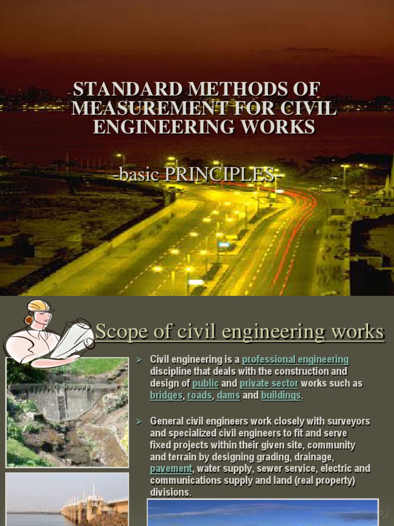 Standard Methods of Measurement in Civil Engineering | PDF | Civil ...
