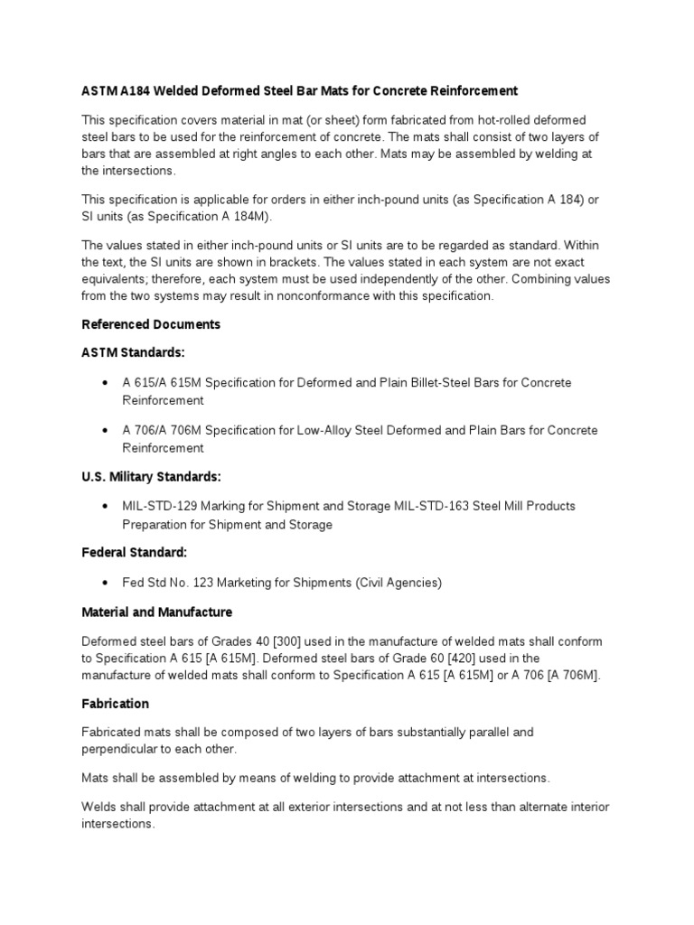 ASTM A184 Welded Deformed Steel Bar Mats For Concrete Reinforcement ...