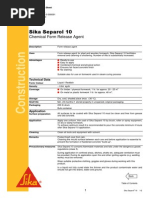Sika Separol-10: Form Release Agent Guide | PDF | Concrete | Building ...