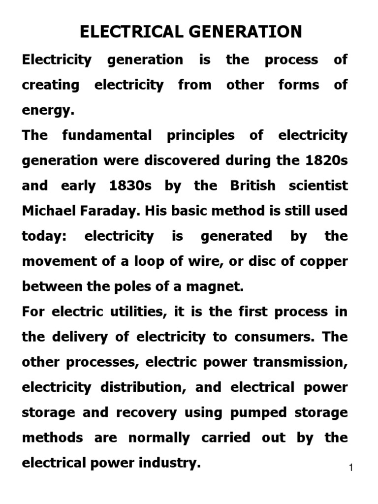 Electricity | PDF | Energy Development | Electricity Generation