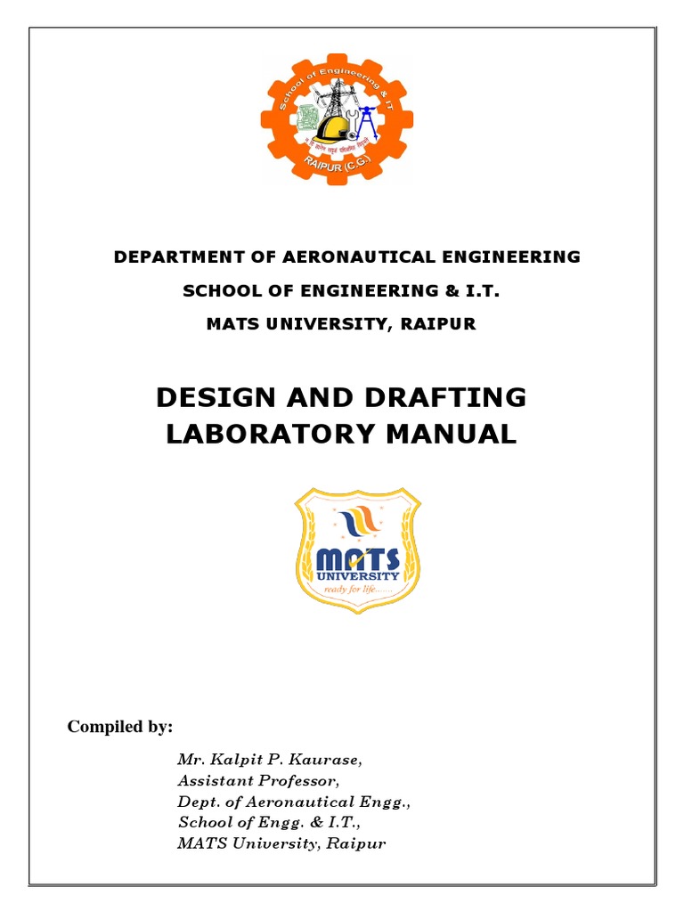 Design & Drafting Lab Manual | PDF | Gear | Fuselage