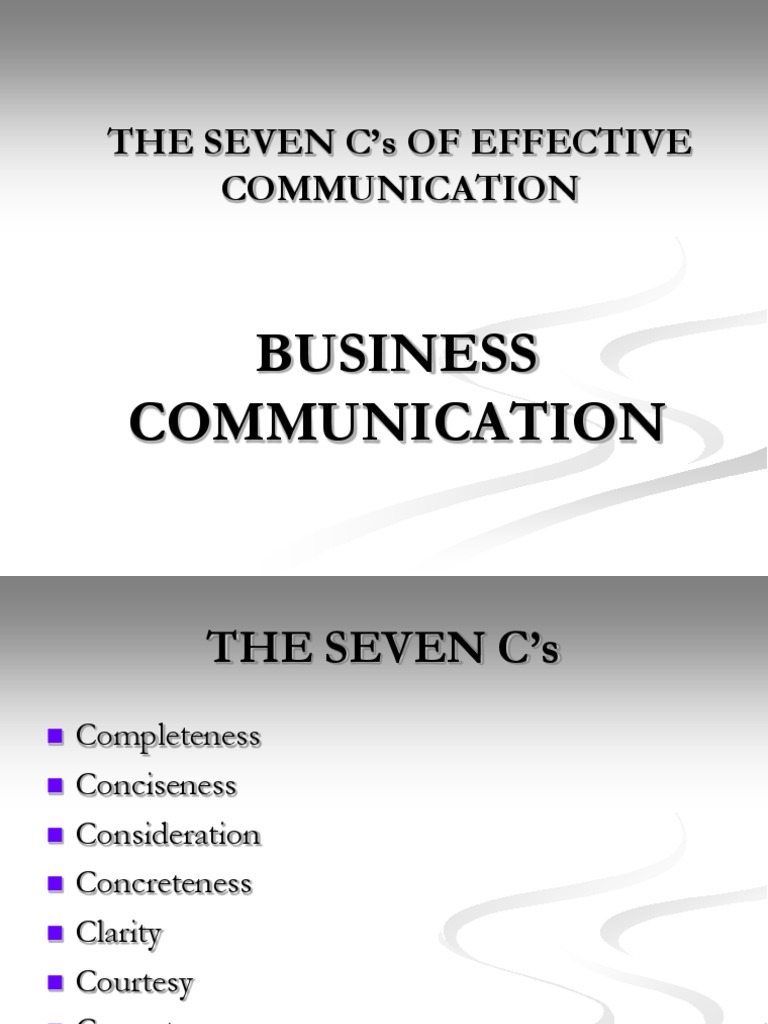 Seven Cs of Effective Communication | PDF | Sentence (Linguistics) | Verb