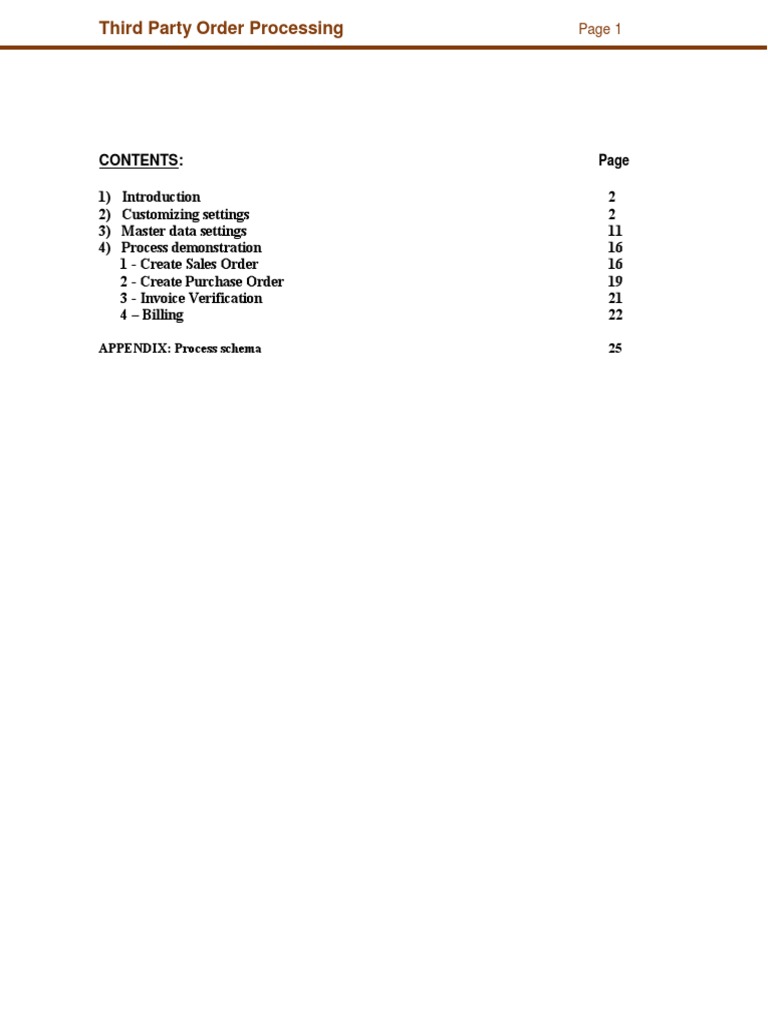 SAP MM Third Party Order | PDF | Invoice | Computing