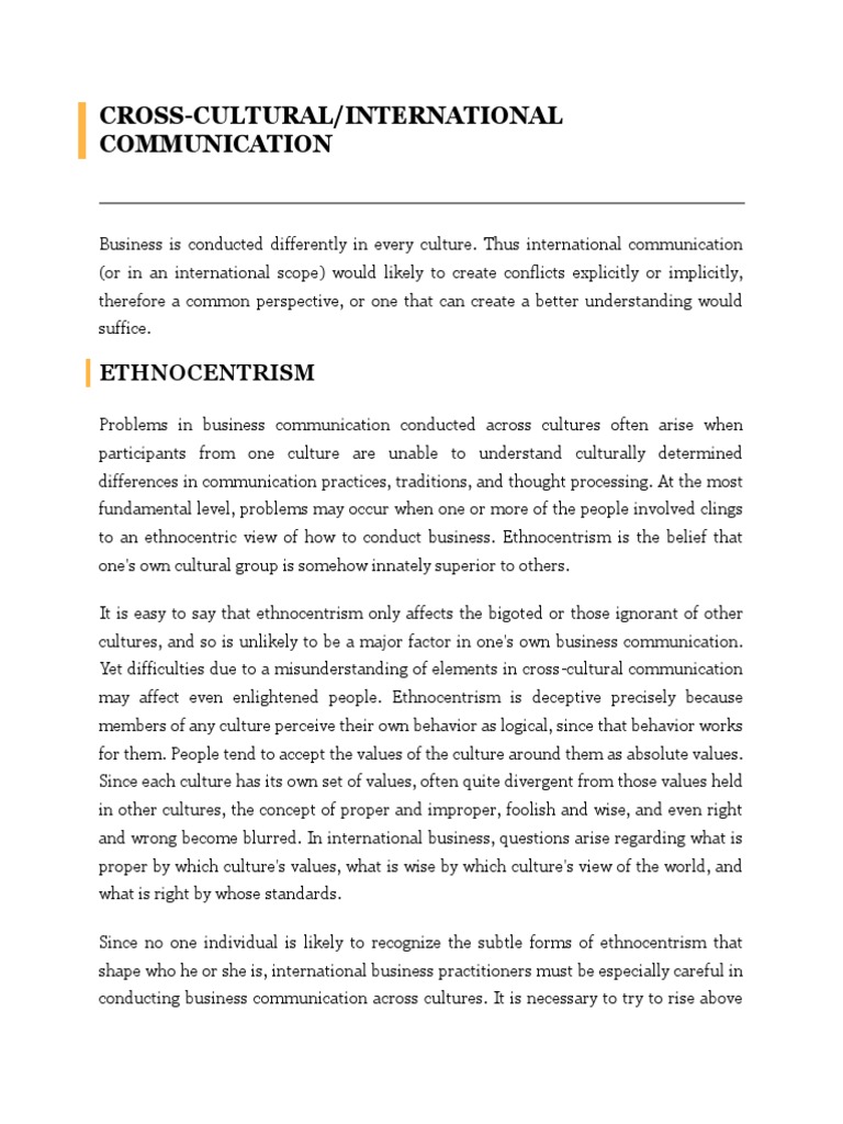 Summary - Cross Cultural David Victor | PDF | Nonverbal Communication ...