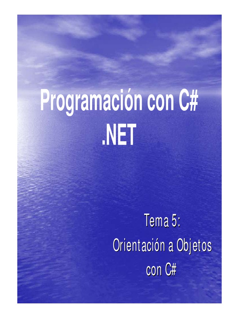 Tema 5 POO Con C# | PDF | C Sharp (lenguaje de programación) | Herencia ...