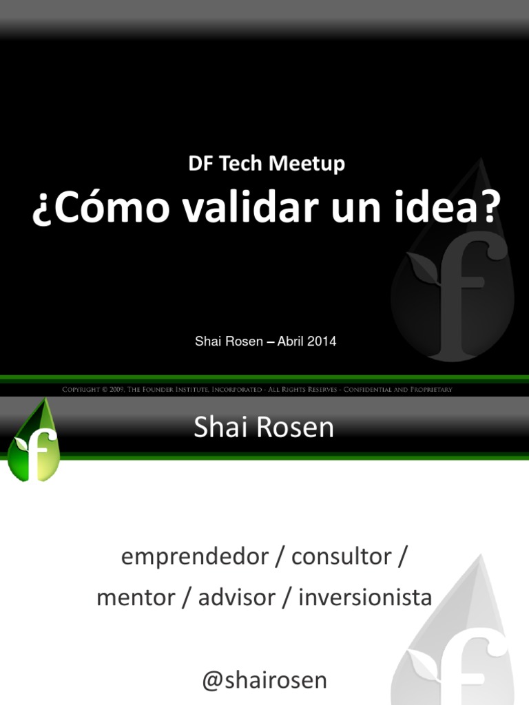 Idation - Presentacion DF Tech Meetup - Shai R | PDF | Crecimiento personal y profesional | Negocios