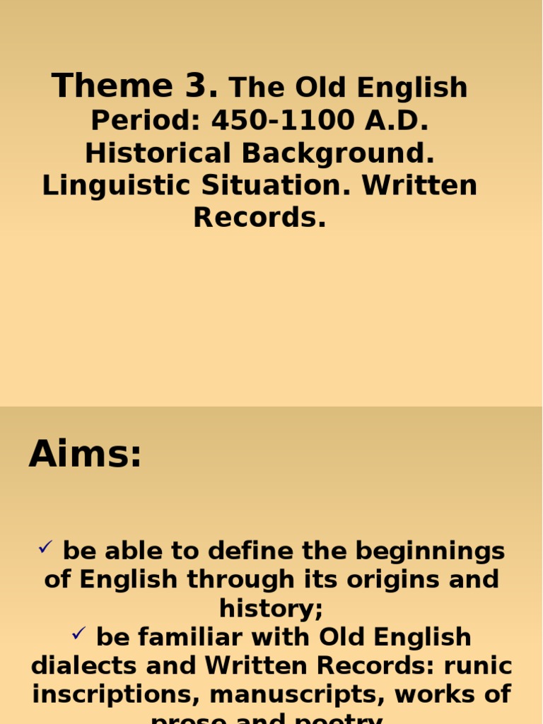 Old English Period: History & Literature | PDF | Celtic Britons ...