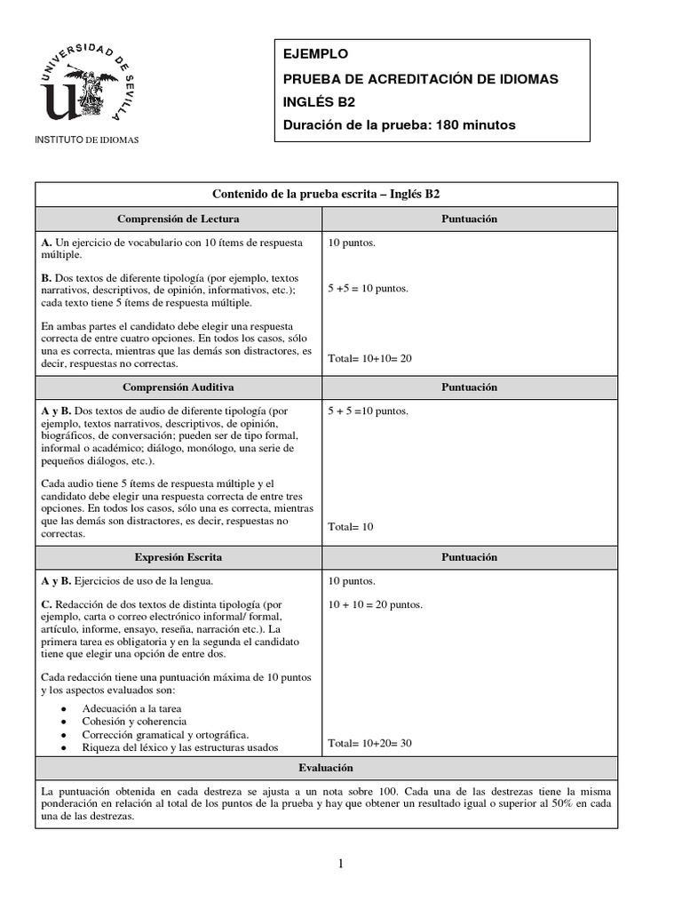 Ejemplo Prueba Escrita PRUEBA ACREDITACION | Idiomas | Conflicto armado ...