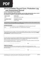 EPQ Candidate Record & Production Log | PDF | Specification (Technical ...
