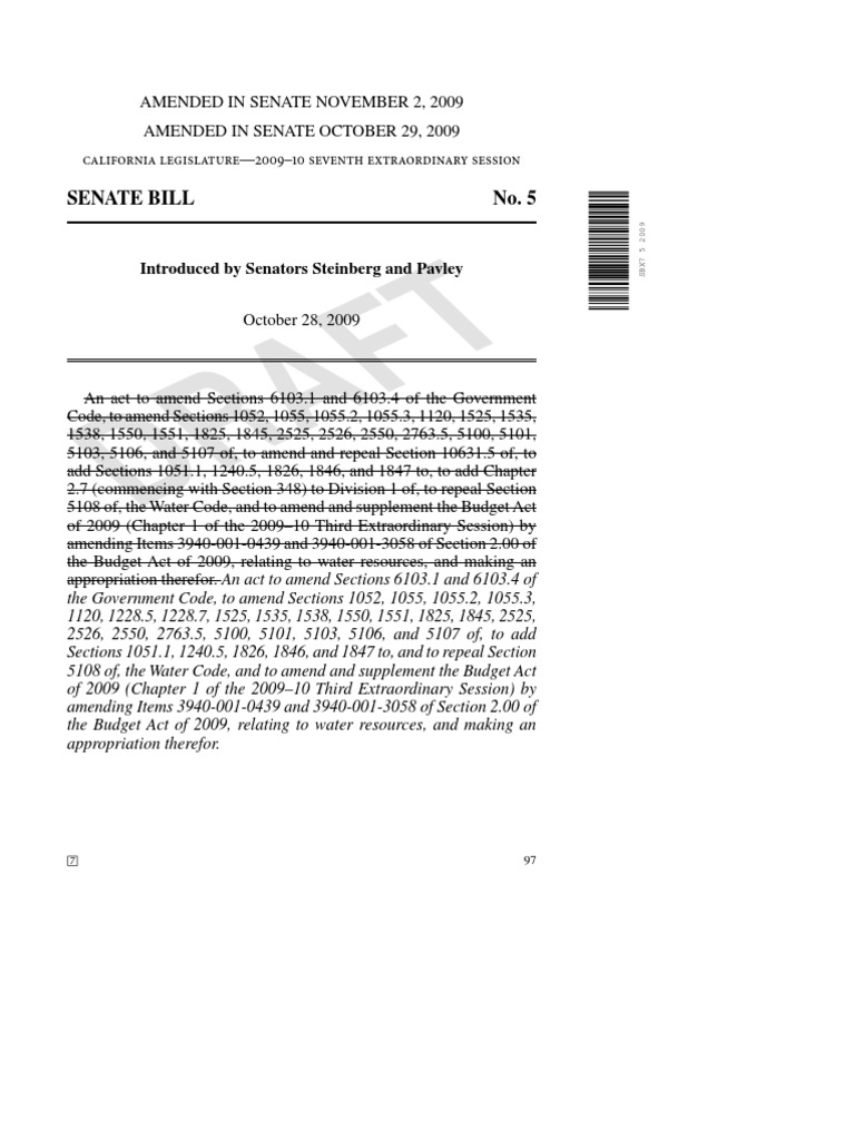 Draft: Senate Bill No. 5 | PDF | Constitutional Amendment | Injunction