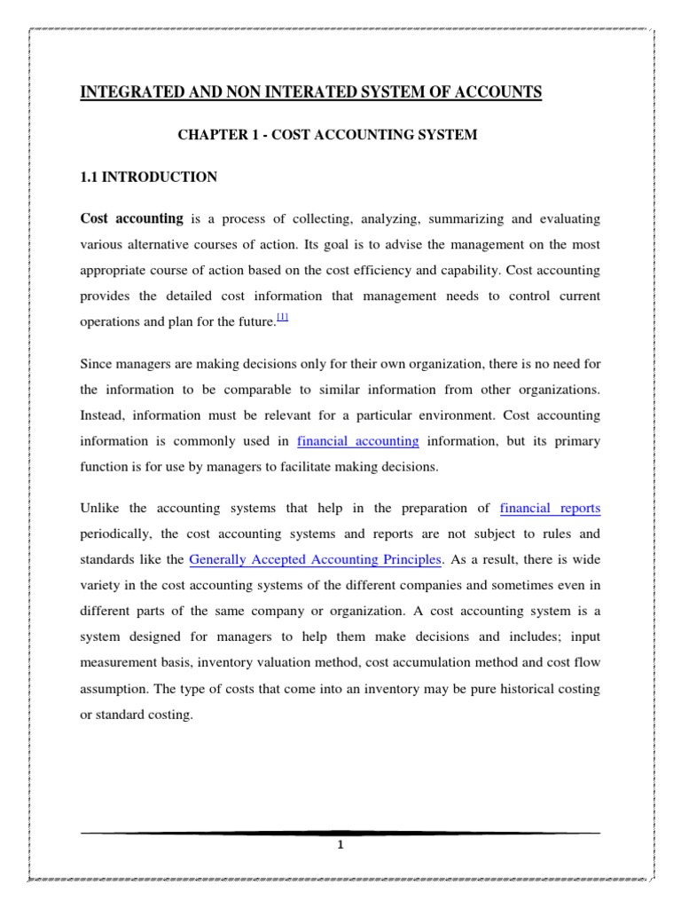 Integrated and Non Integrated System of Accounting | PDF | Debits And ...