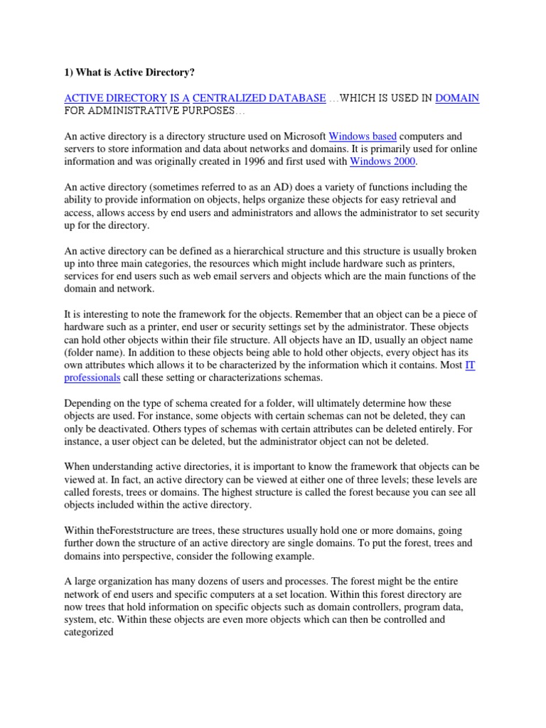 Active Directory ISA Centralized Database Domain | PDF | Active Directory | Windows 2000