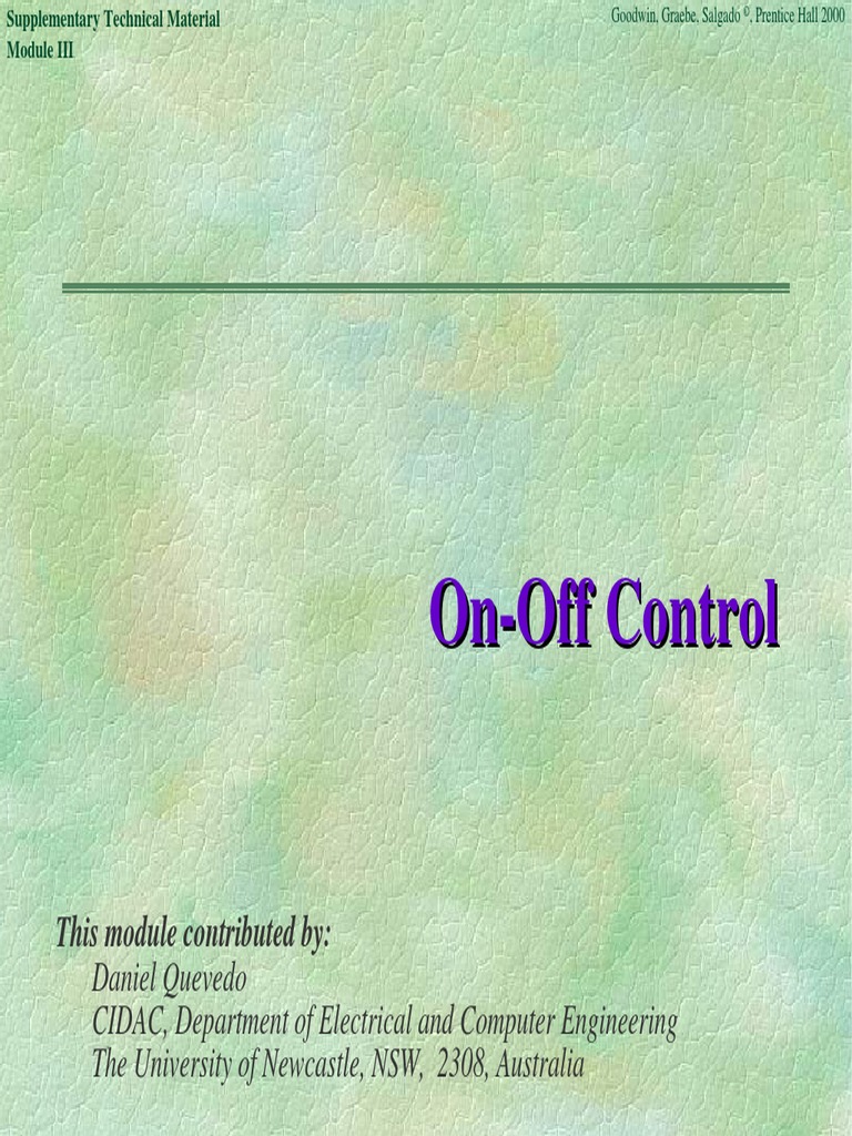 Onoff | PDF | Control Theory | Hysteresis