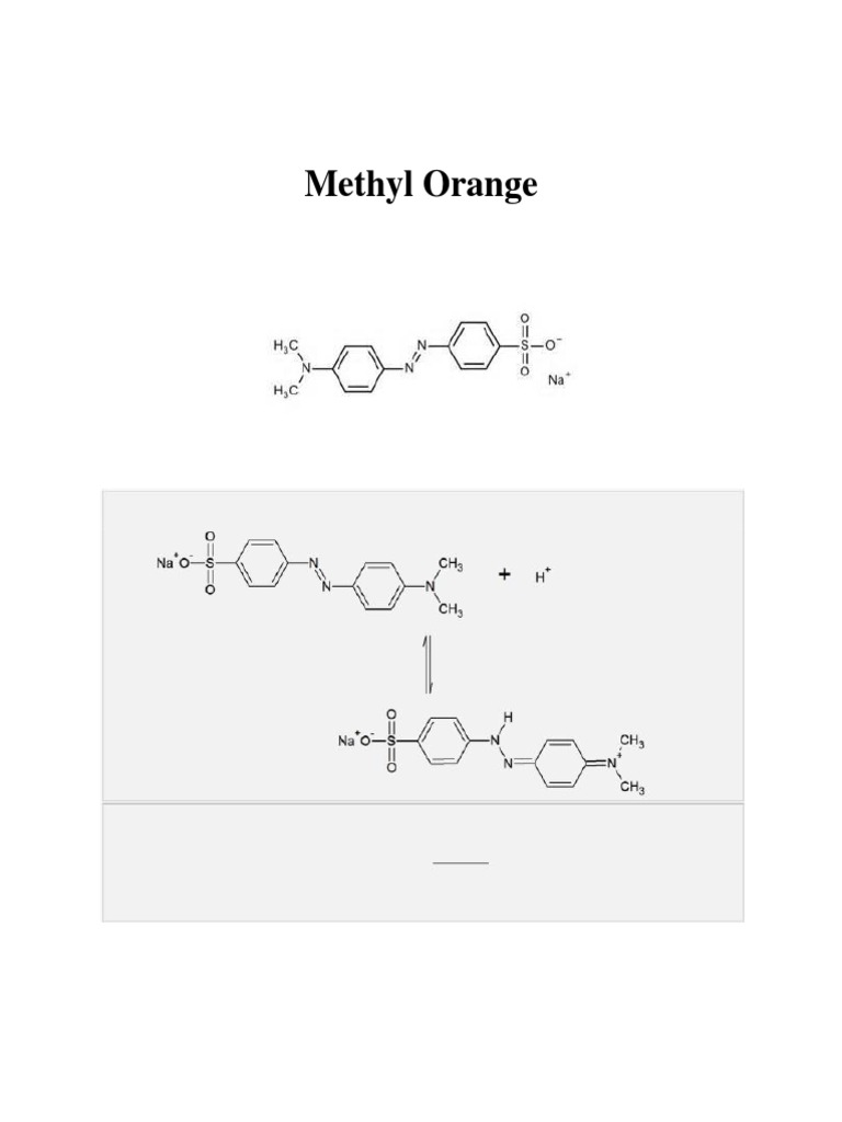 Methyl Orange | Acid | Chemical Equilibrium | Free 30-day Trial | Scribd
