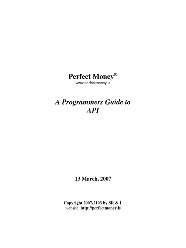 Perfect Money: A Programmers Guide To API | PDF | Payments | Comma Separated Values