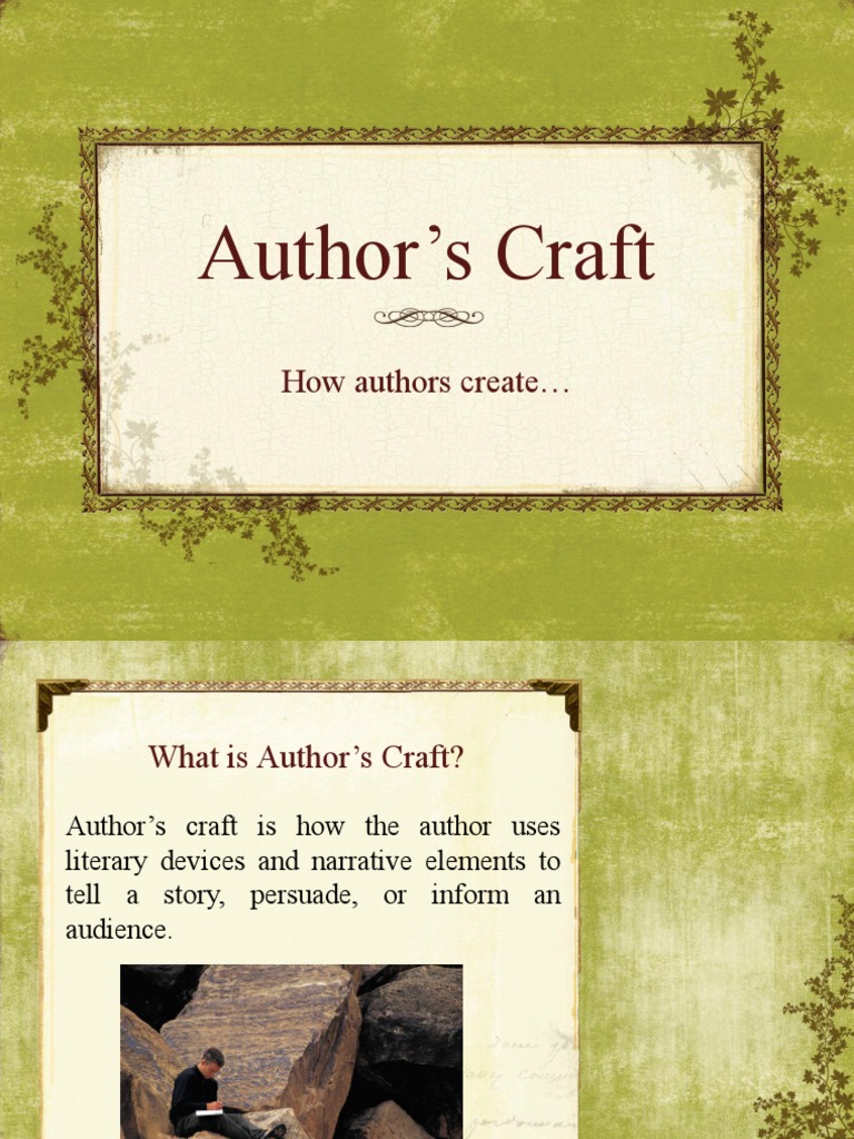 Author's Craft: How Authors Create | Download Free PDF | Metaphor | Cakes