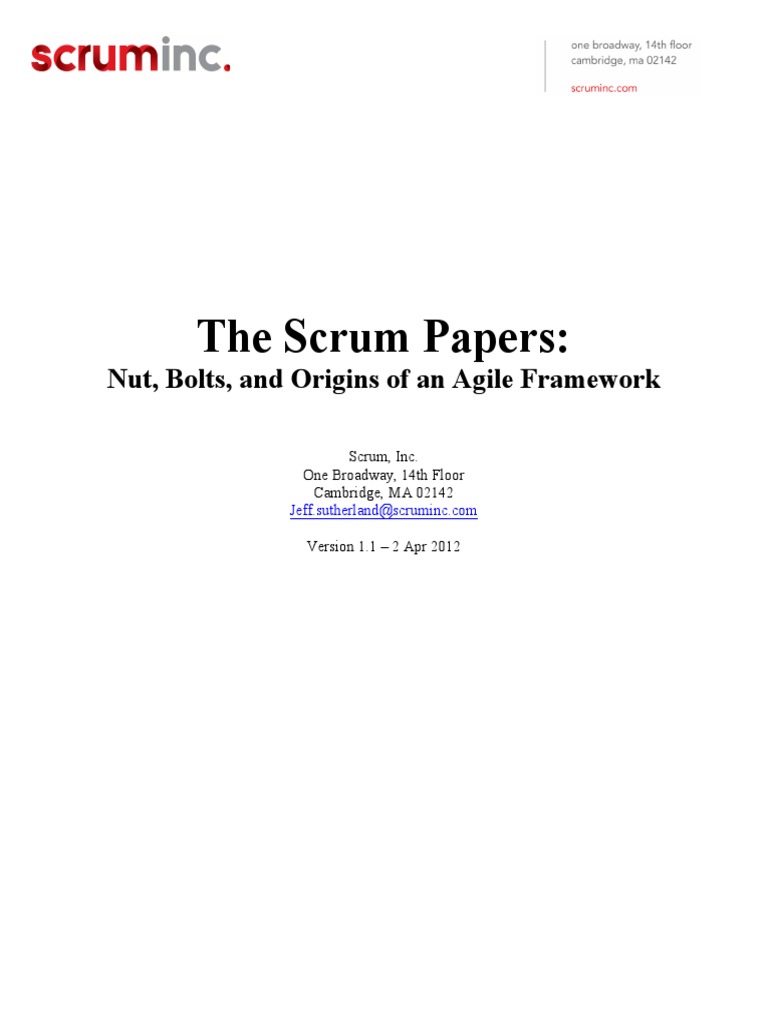 The Scrum Papers:: Nut, Bolts, and Origins of An Agile Framework | PDF ...