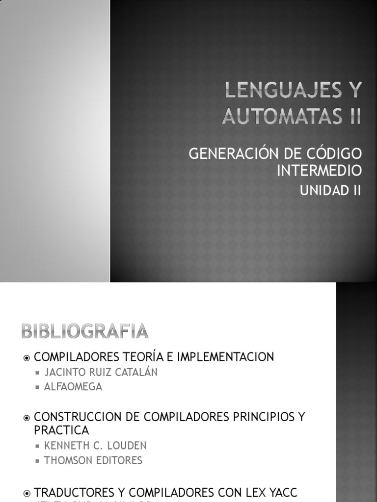 Generación y Optimización de Código Intermedio | PDF | Compilador ...
