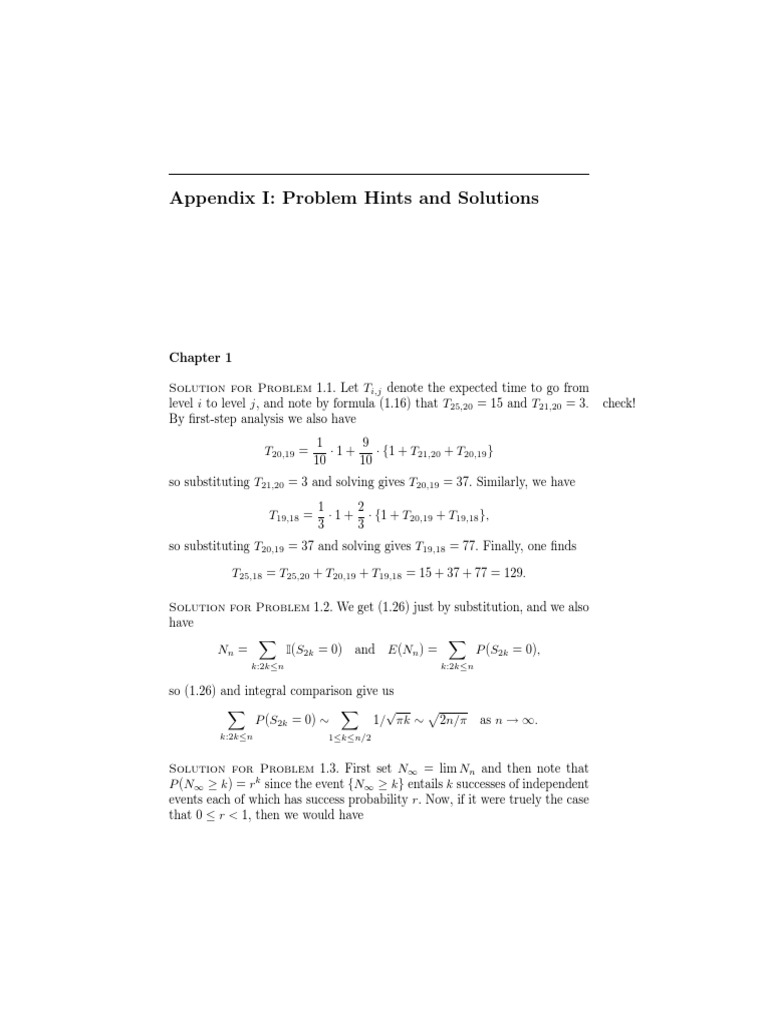 Problem Hints and Solutions Chapter 1-2 | PDF | Teaching Mathematics ...