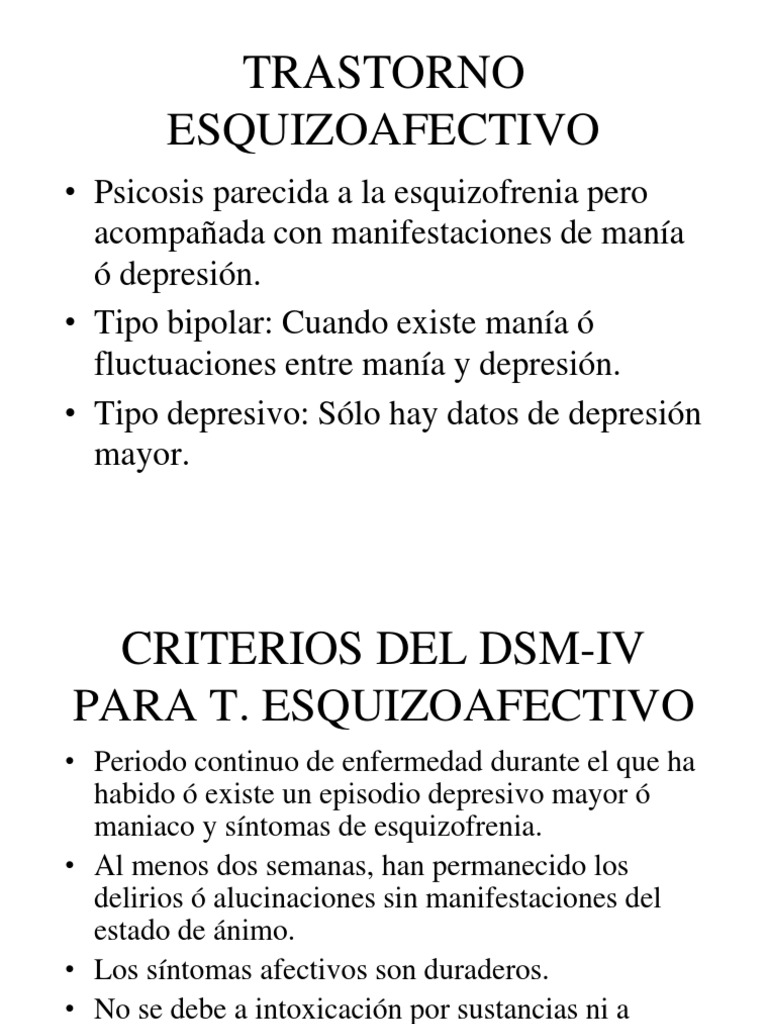 Trastorno Esquizoafectivo | PDF