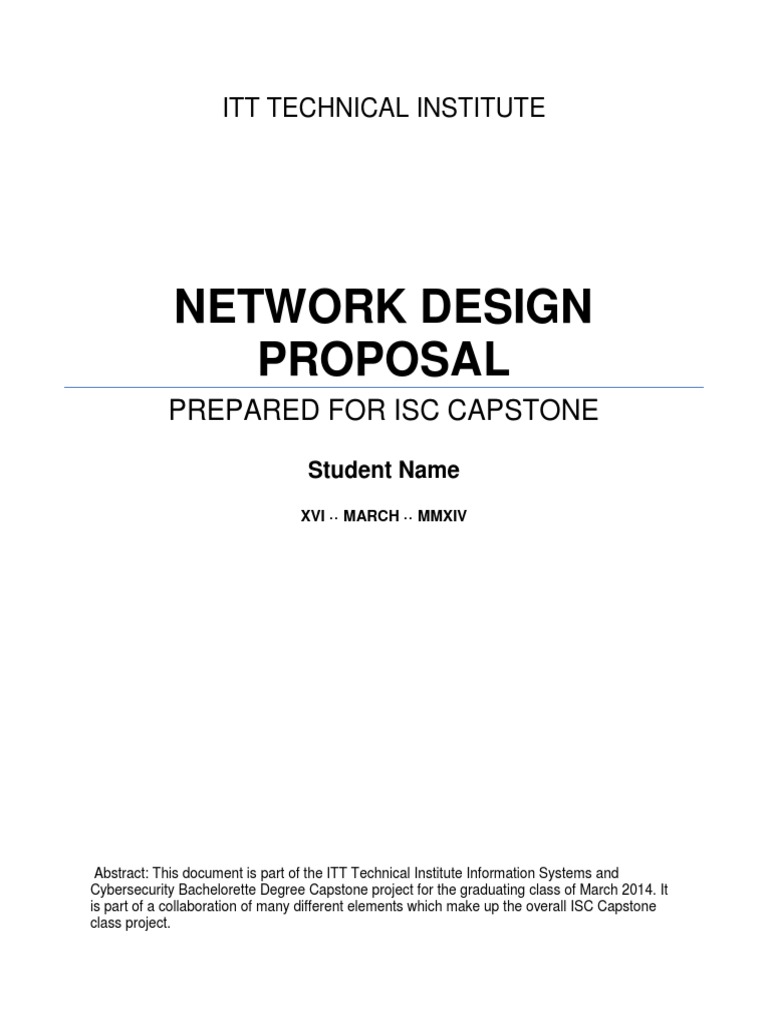 ISC Capstone Network Design Proposal | PDF | Multiprotocol Label ...