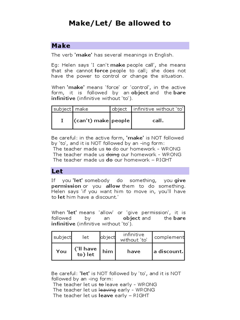 Make - Let.be Allowed To Revision | PDF