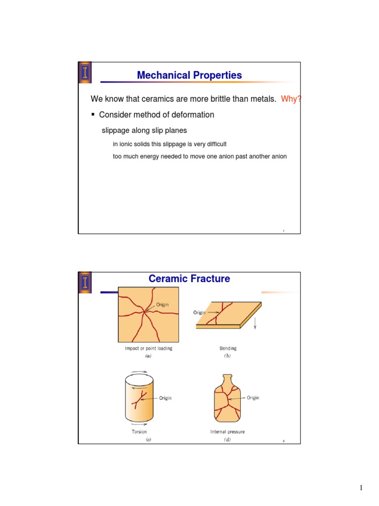 Mechanical Properties: We Know That Ceramics Are More Brittle Than ...