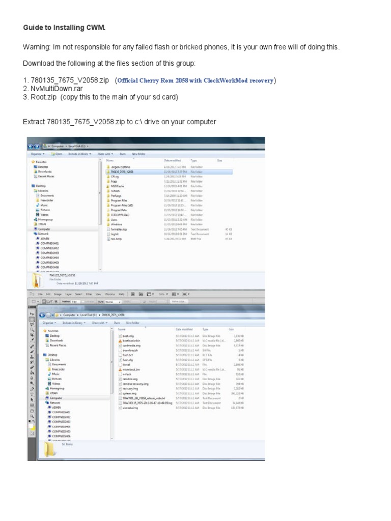 Guide To Installing CWM and Root Guide | PDF | Operating System ...