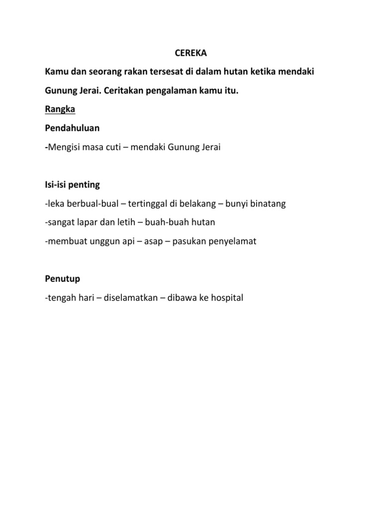 Contoh Cereka | PDF