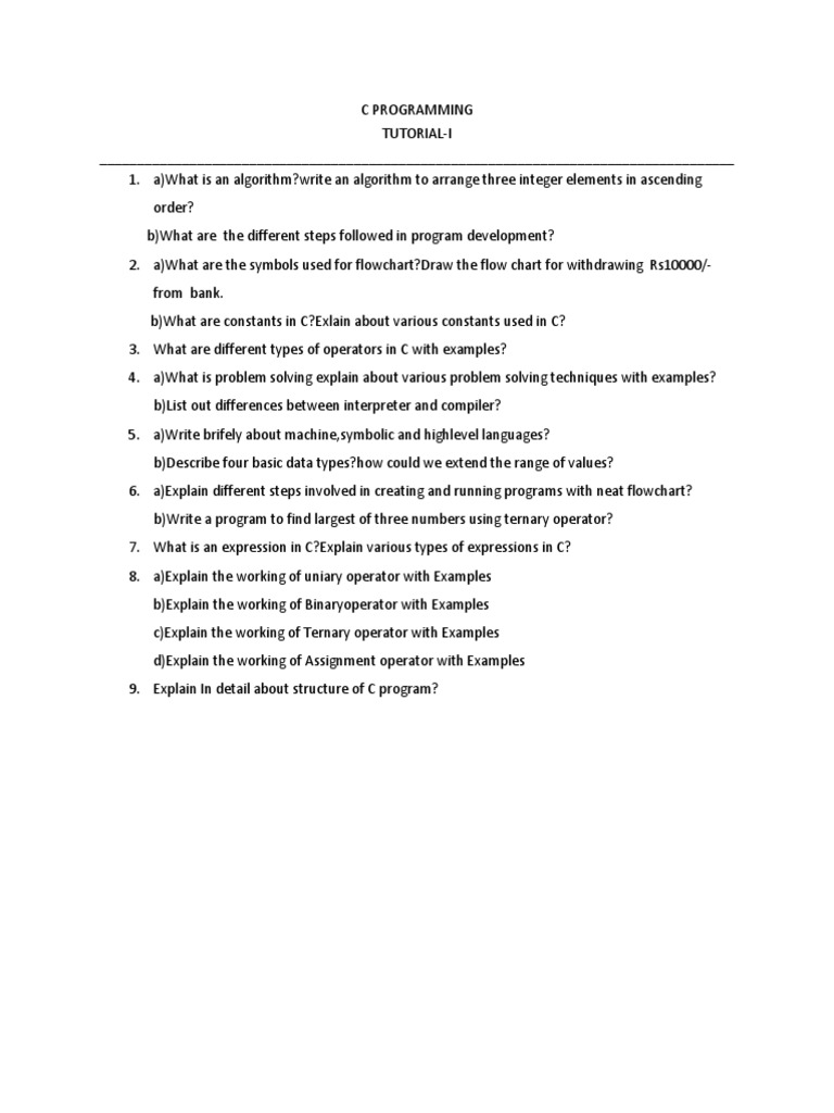 C Programming Important Questions Pointer Computer Programming C Programming Language 8062