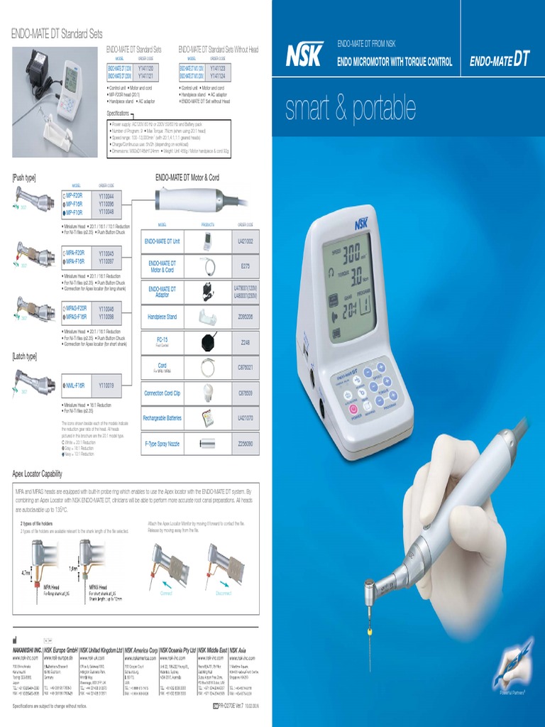 Smart & Portable: ENDO-MATE DT Standard Sets | PDF | Battery ...